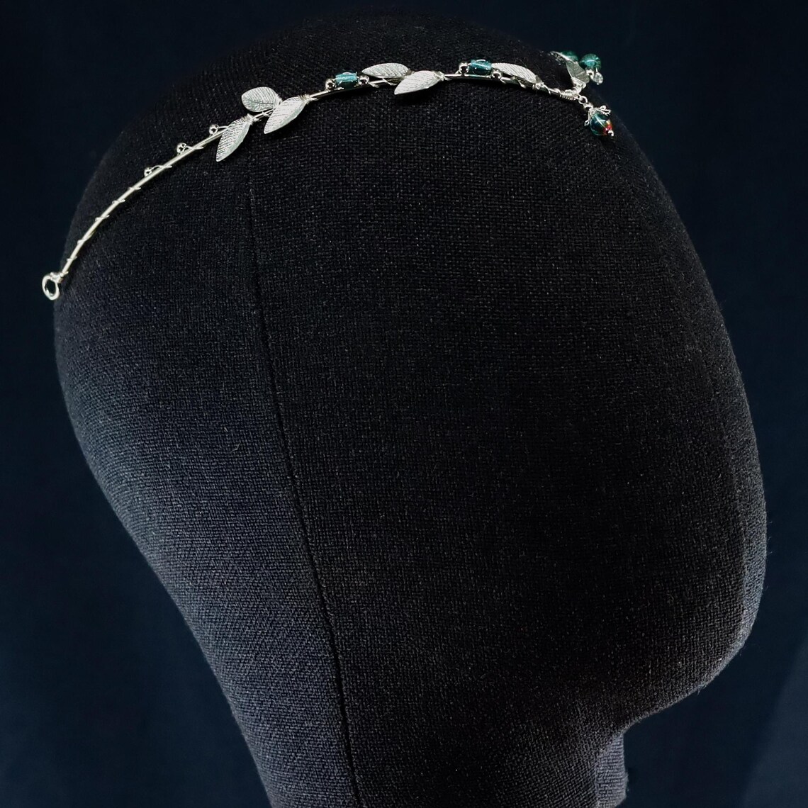 Elven Tiara With Glass Pearls - Handmade Hairpiece Aria - for Fantasy ...