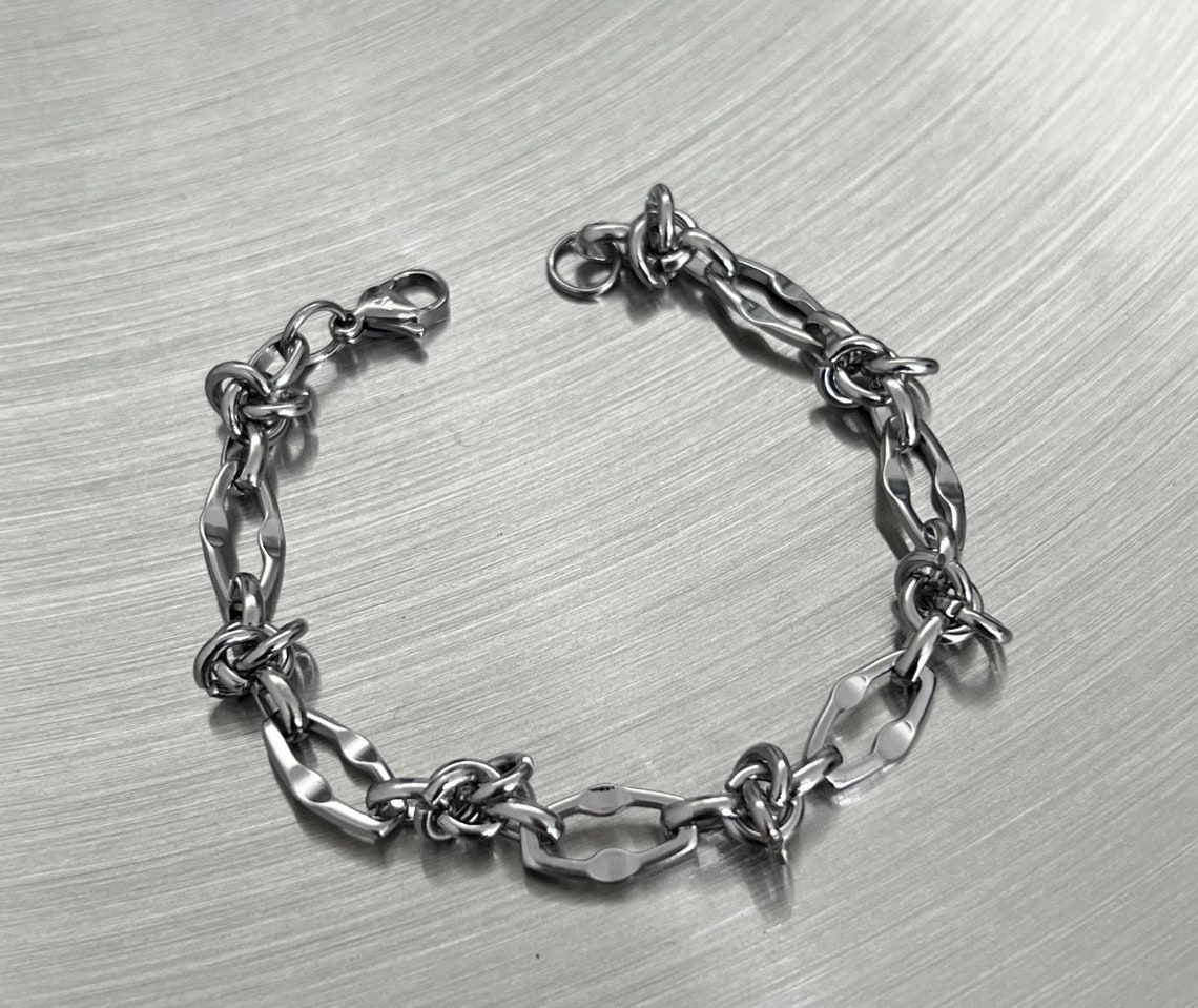 Barbed Wire Silver Bracelet, Grunge Barb Wire Bracelet, Y2k Wire ...