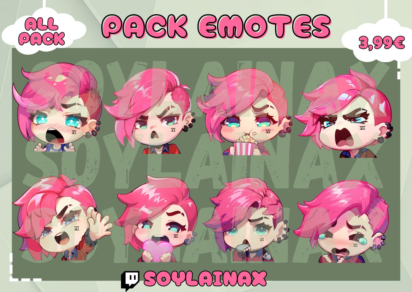 High Quality Emotes Pack: VI of Arcane & League of Legends (LOL). Cute ...