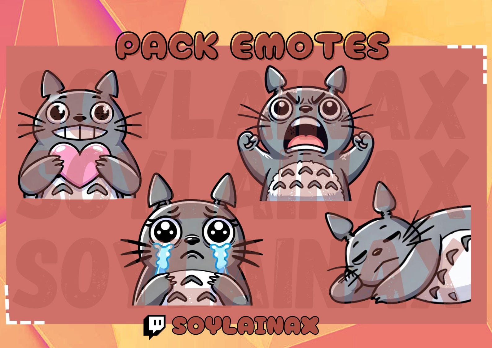 Totoro Emotes Pack: Chibi Style for Twitch, Youtube, Discord - Etsy