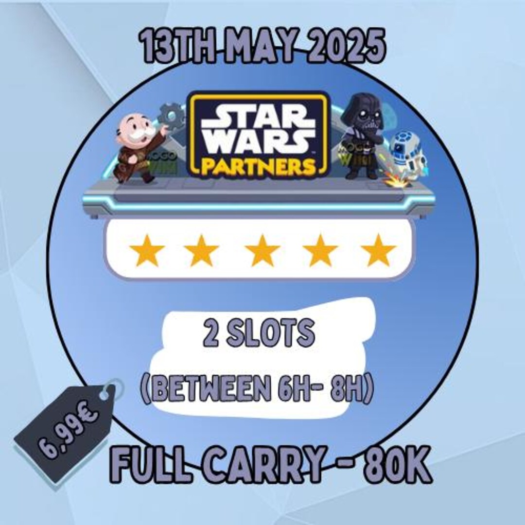 Full Carry Mogo STAR WARS Partners Socios Event (2 SLOTS) - All Rewards ...