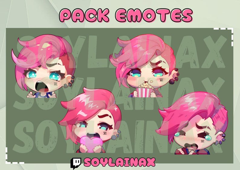 High Quality Emotes Pack: VI of Arcane & League of Legends (LOL). Cute ...
