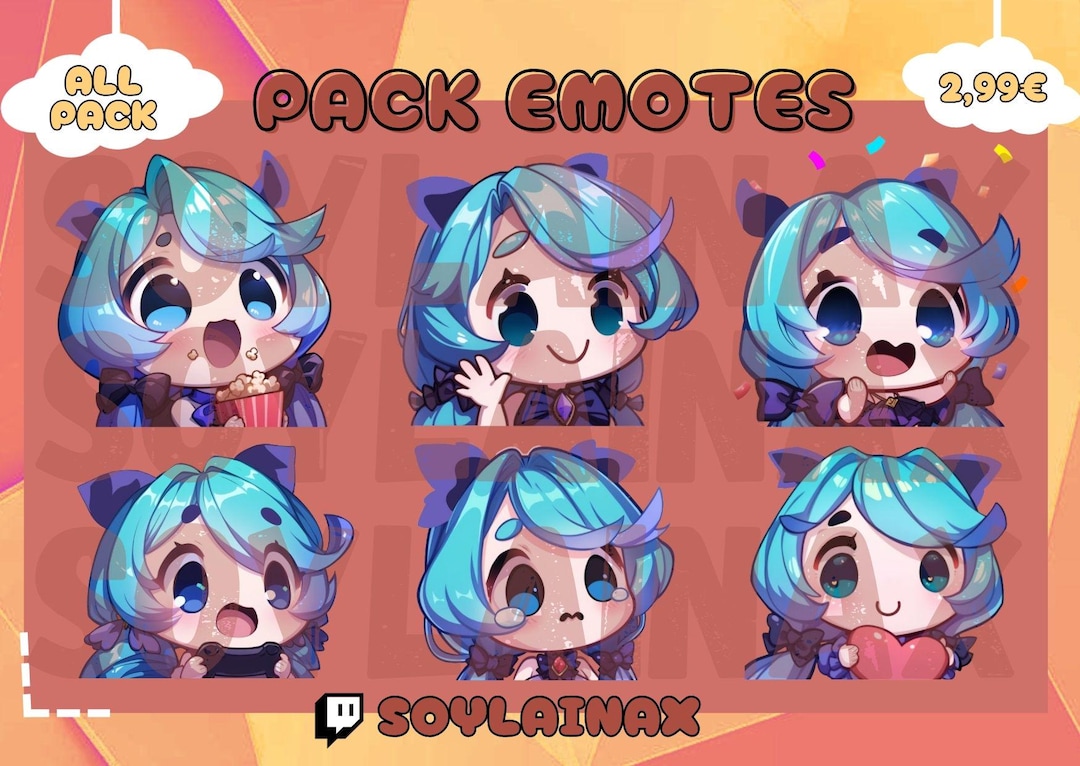 High Quality Emotes Pack: Gwen of League of Legends (LOL). Cute Chibi ...
