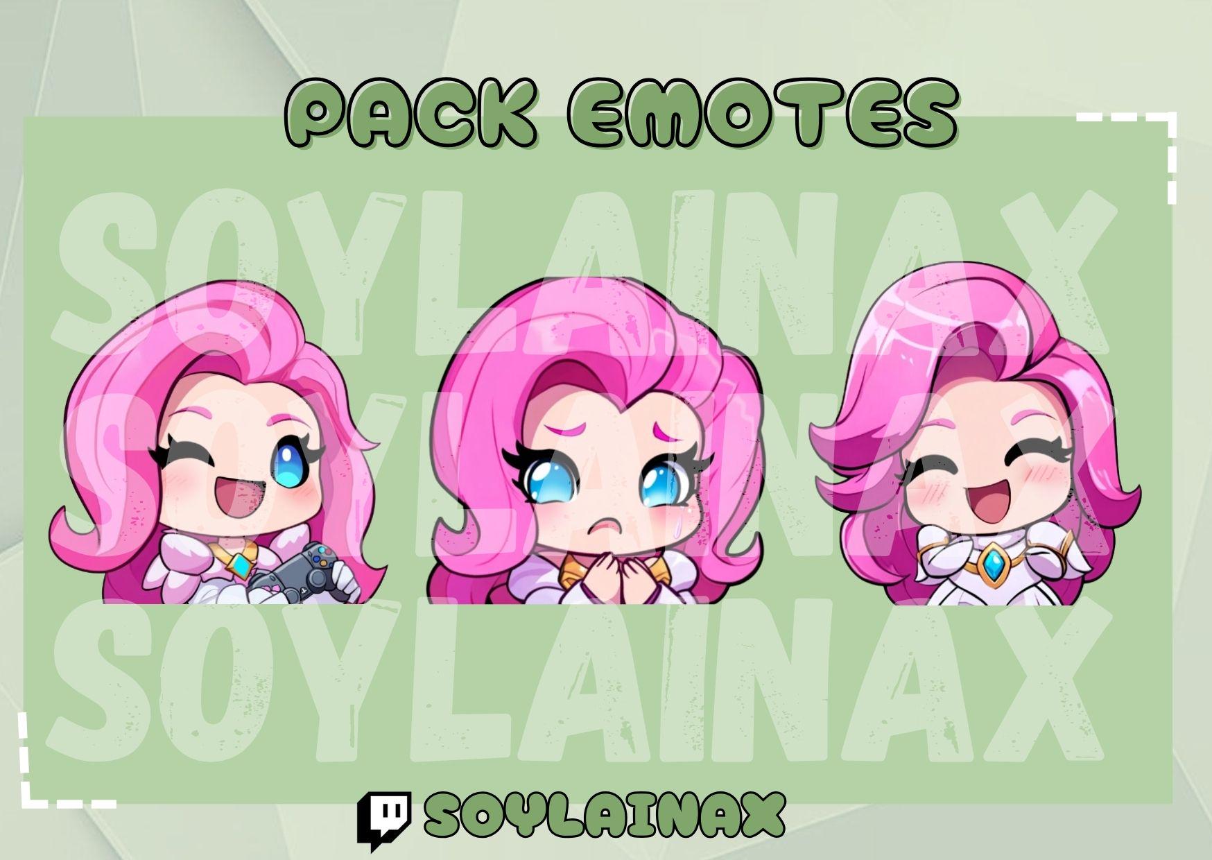 Seraphine LOL Emotes Pack: Chibi Style for Twitch, Discord, Youtube ...