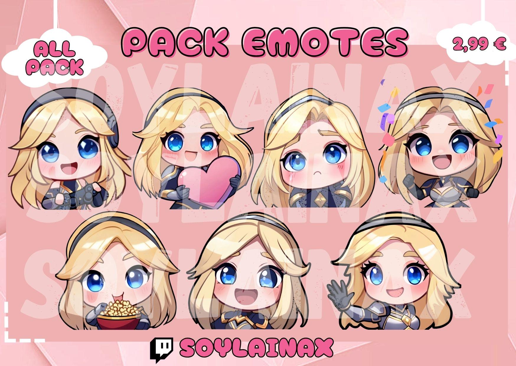 Lux Emotes Pack: Chibi Style for Twitch, Youtube, Discord - Etsy