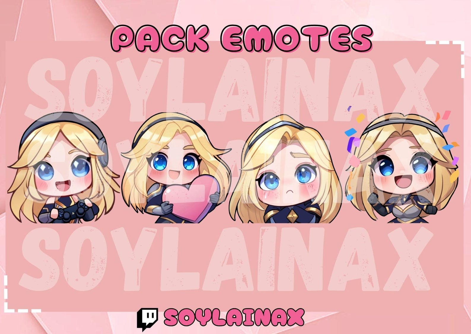 Lux Emotes Pack: Chibi Style for Twitch, Youtube, Discord - Etsy