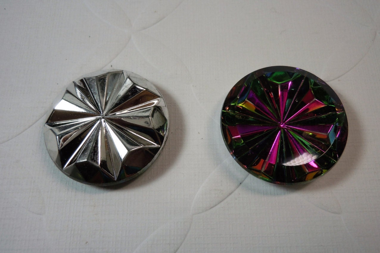 Vintage 24mm Starburst Faceted Stone - Etsy