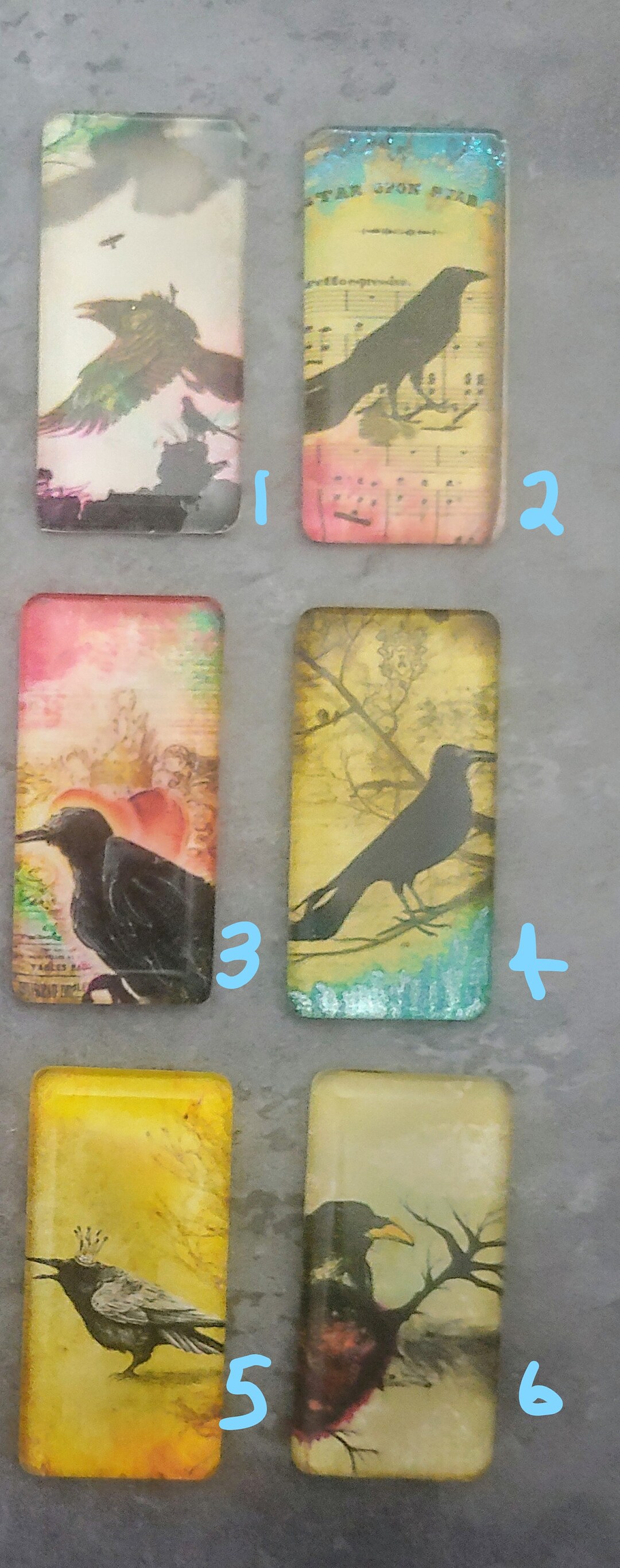 Glass Image 1x2 Inch Domino Cabs Ravens! - Etsy