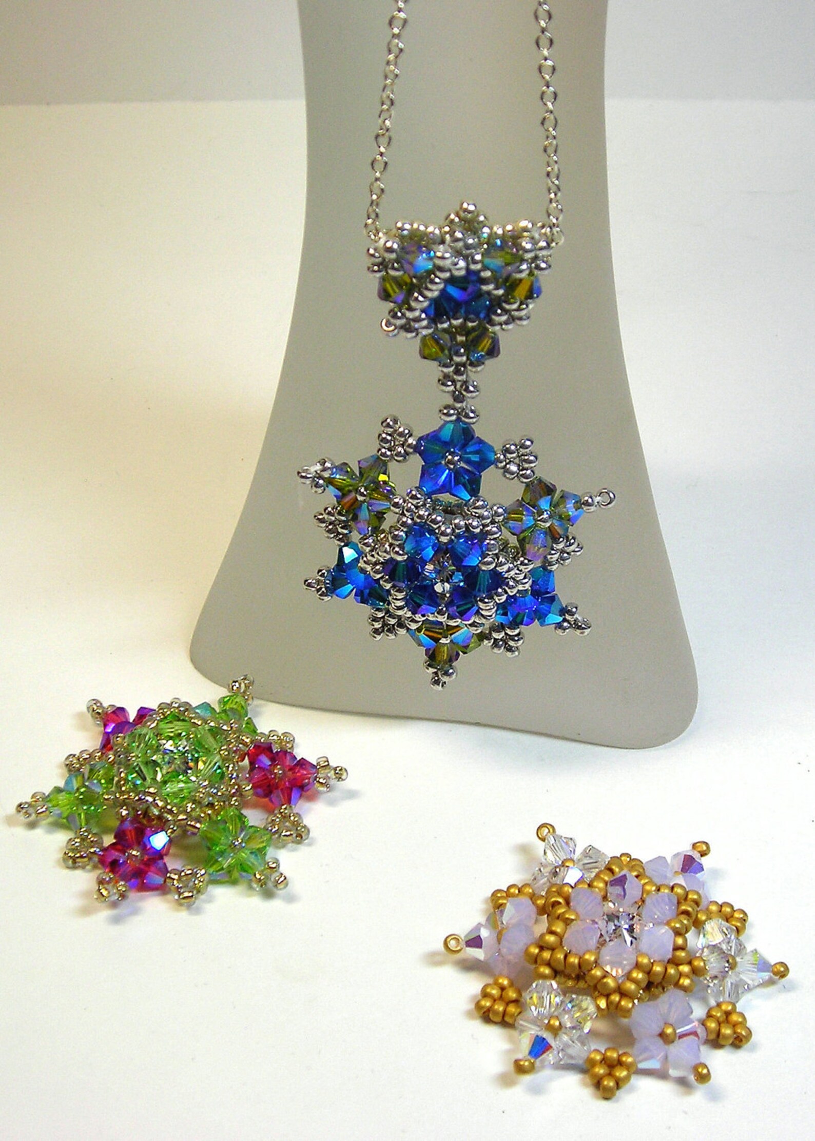 Crystal Stitching Book Project Night Blossom Necklace Kit - Etsy