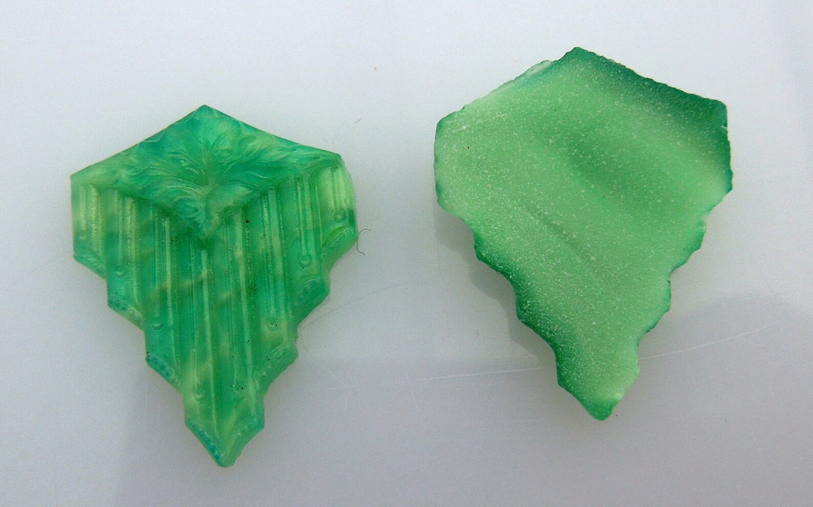 20mmx24mm Art Deco Shield Shaped Stones Jade Light Sapphire | Etsy