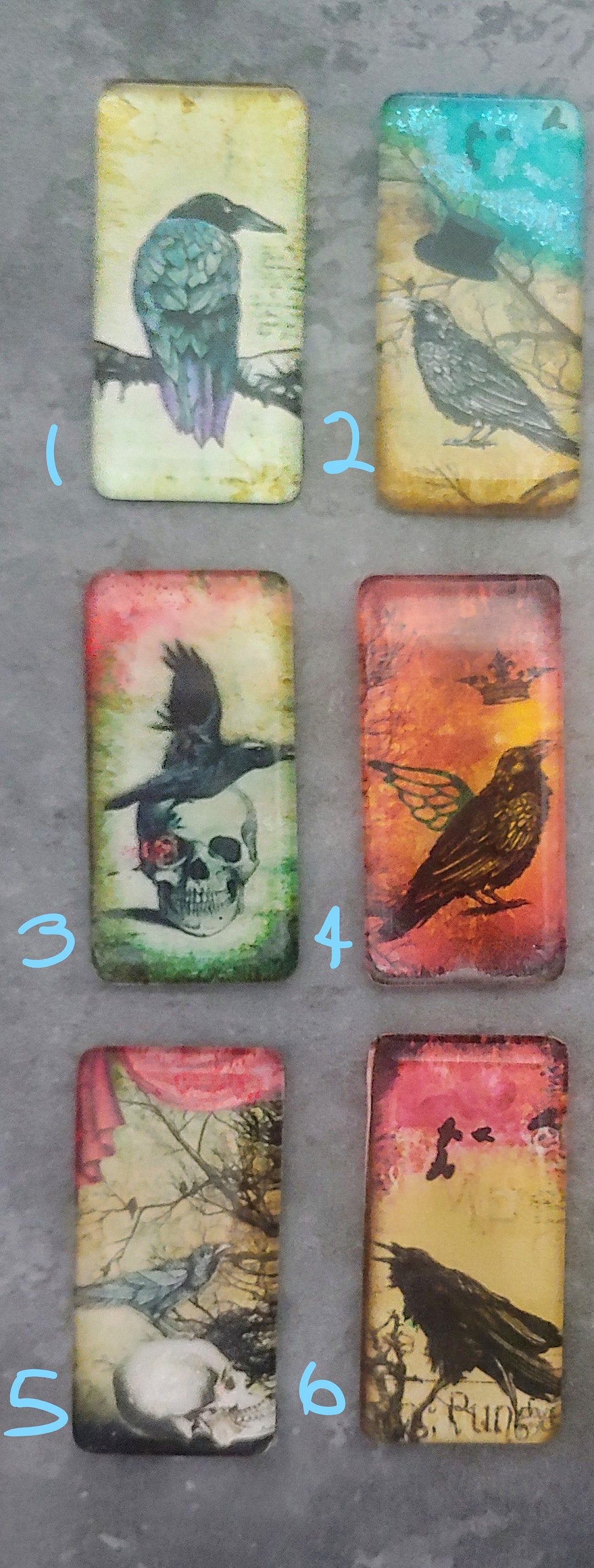 Glass Image 1x2 Inch Domino Cabs Ravens! - Etsy