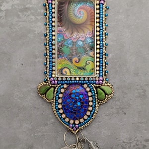 Glass Image 1x2 Inch Domino Cabs Boho Fractals - Etsy