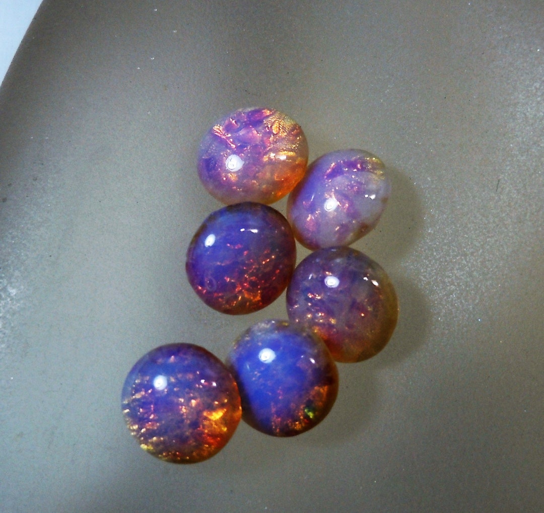 VINTAGE NOS 11mm Round Flat Back Stone - Multiple Colors (2) - Etsy