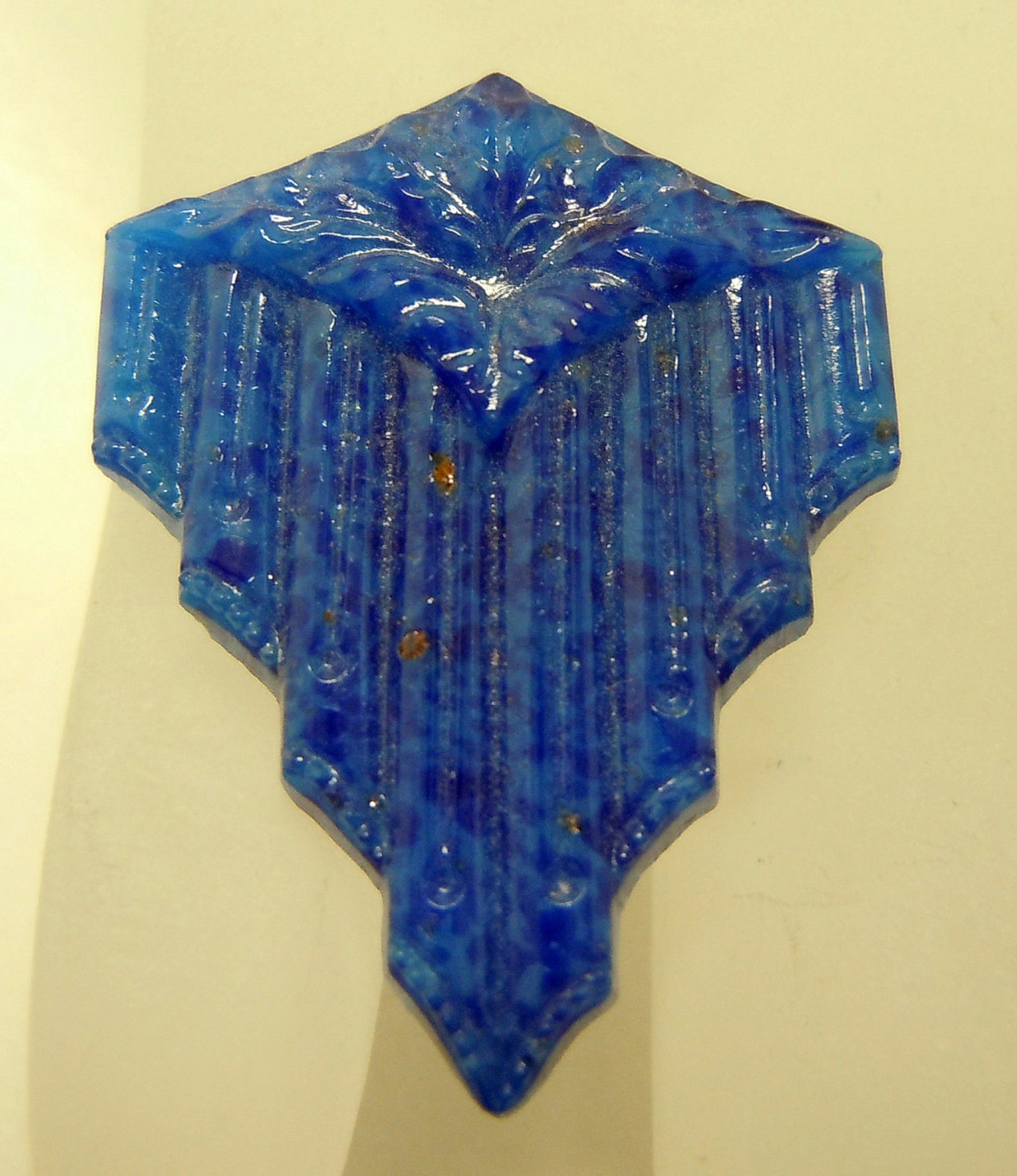 20mmx24mm Art Deco Shield Shaped Stones jade Light Sapphire - Etsy