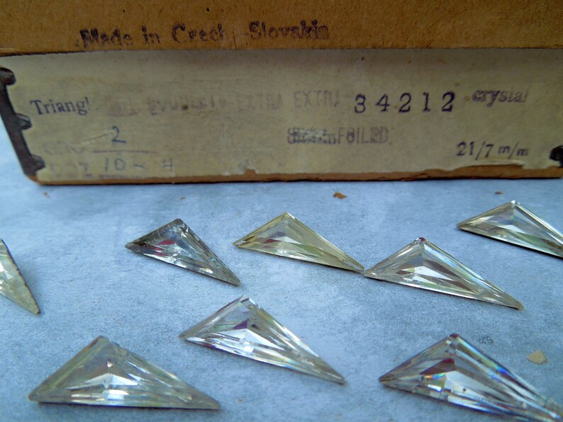 7x21mm Crystal Trapezoid Shaped Rhinestones Made in Checho Slovakia (5 ...