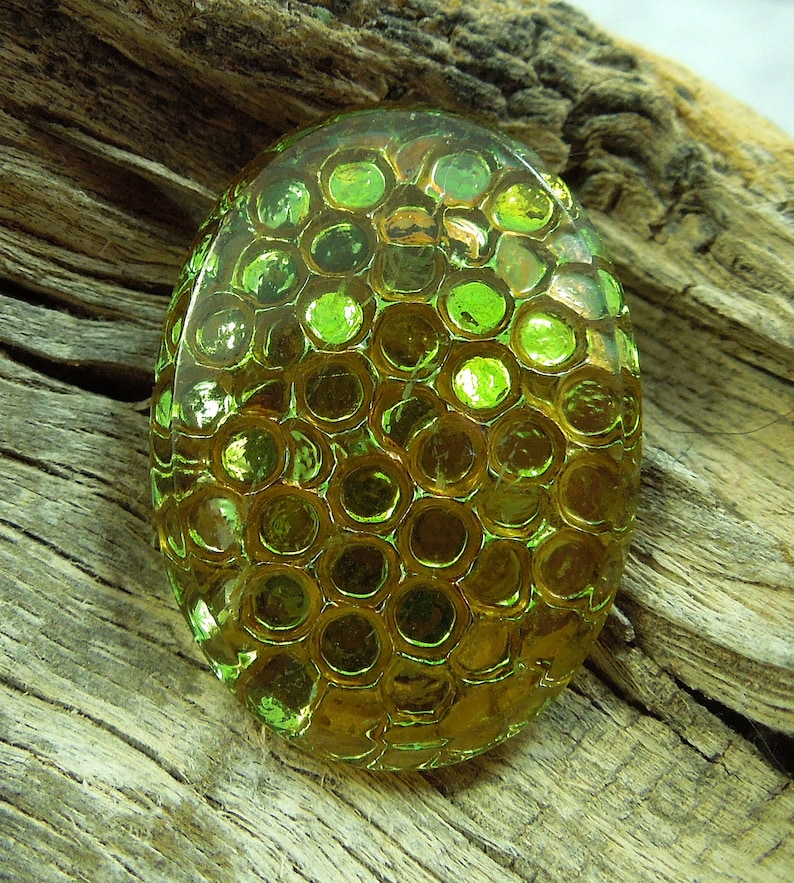 18mmx24mm Vintage Dragon Scale Foiled Stone Now in 4 Colors - Etsy