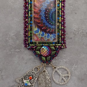 Glass Image 1x2 Inch Domino Cabs Boho Fractals - Etsy