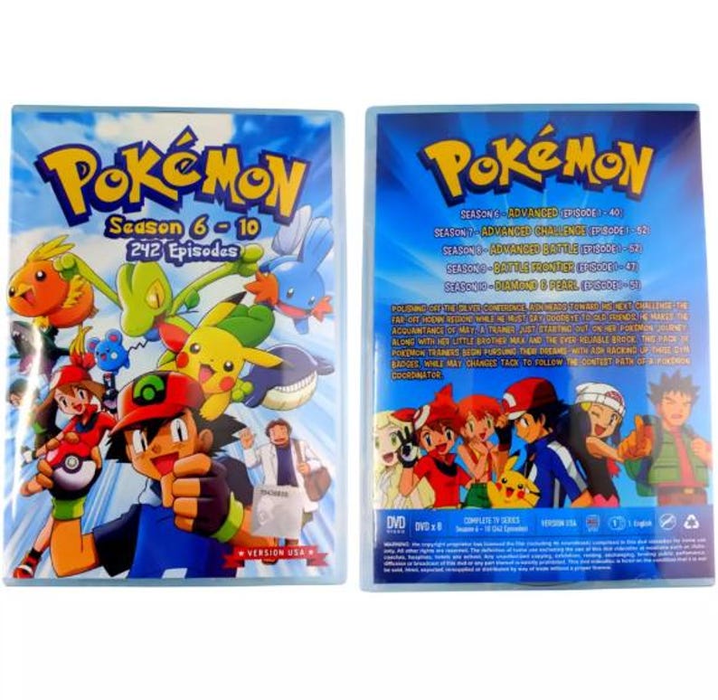 Pokemon DVD Complete Series (season 1-25+26 Movies) English Version All ...