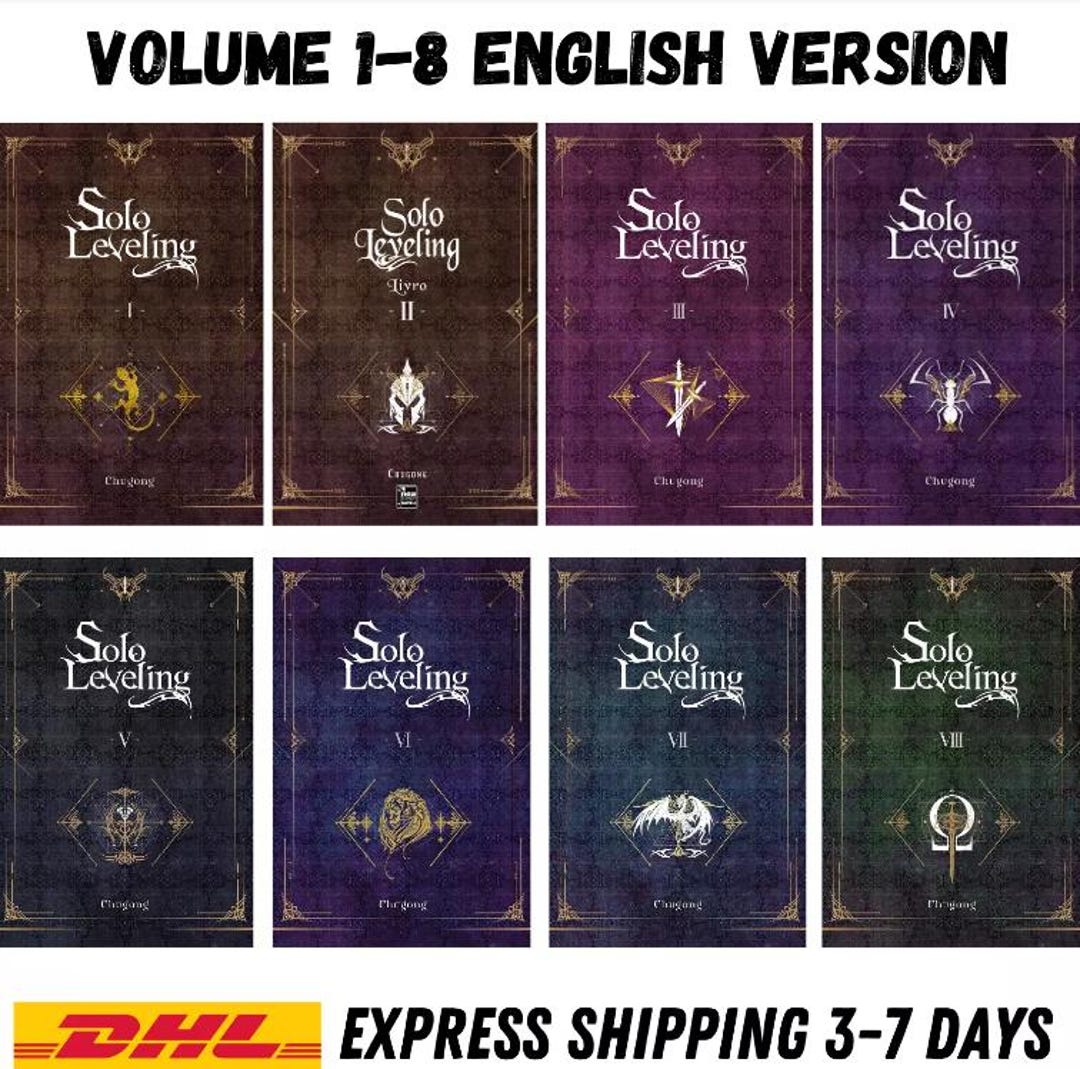 Solo Leveling (light Novel) Vol 1-8 English Version (full Set) Fast ...