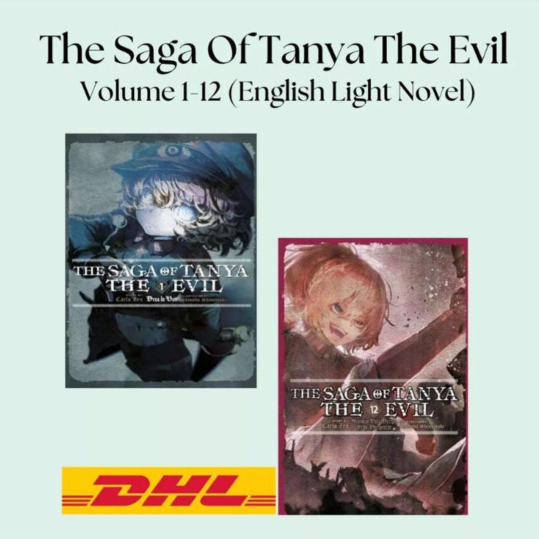 The Saga of Tanya the Evil English Light Novel by Carlo Zen Vol.1-12 ...