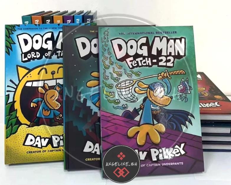 Dog Man Series 1-18 Books Set Dogman Children's Collection by Dav ...