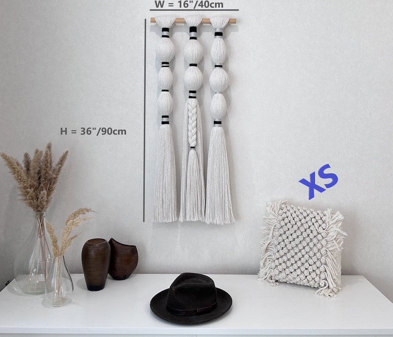 Mexican Macrame Wall Hanging Boho Woven Tapestry Fiber Wall Art Textile ...