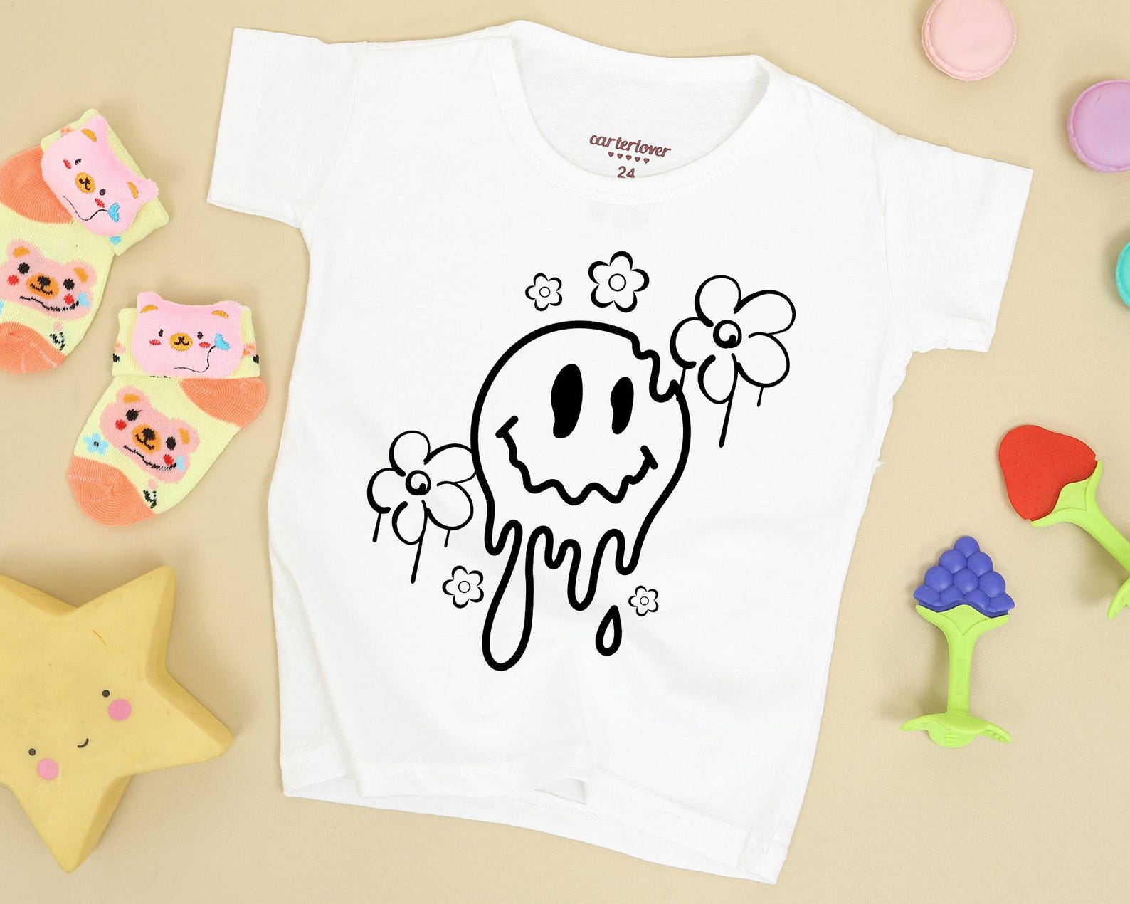 Drippy Smiley SVG, Smiley Face Svg, Groovy Smiley Face Svg, Drippy Face ...