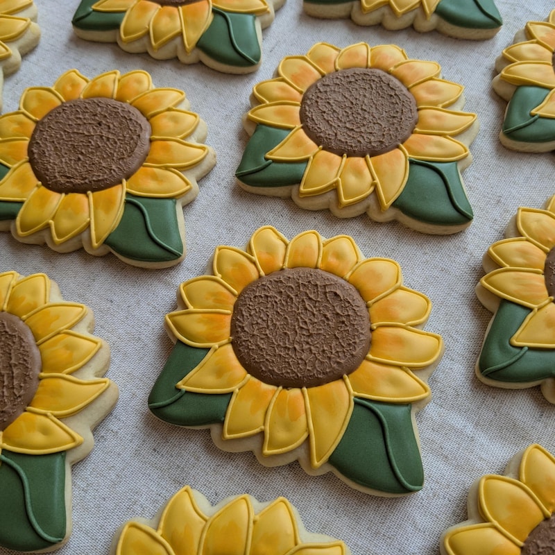 Sunflower Cookies - Etsy