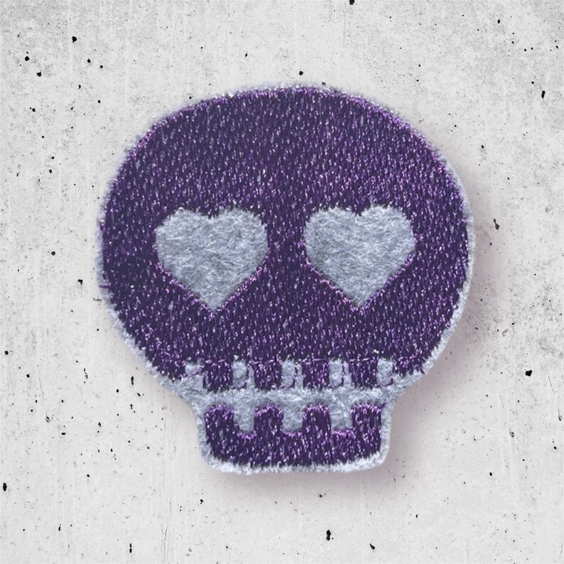 SKULL PATCHES 2" on Felt Fabric, Halloween Accessories Shirt Patch ...