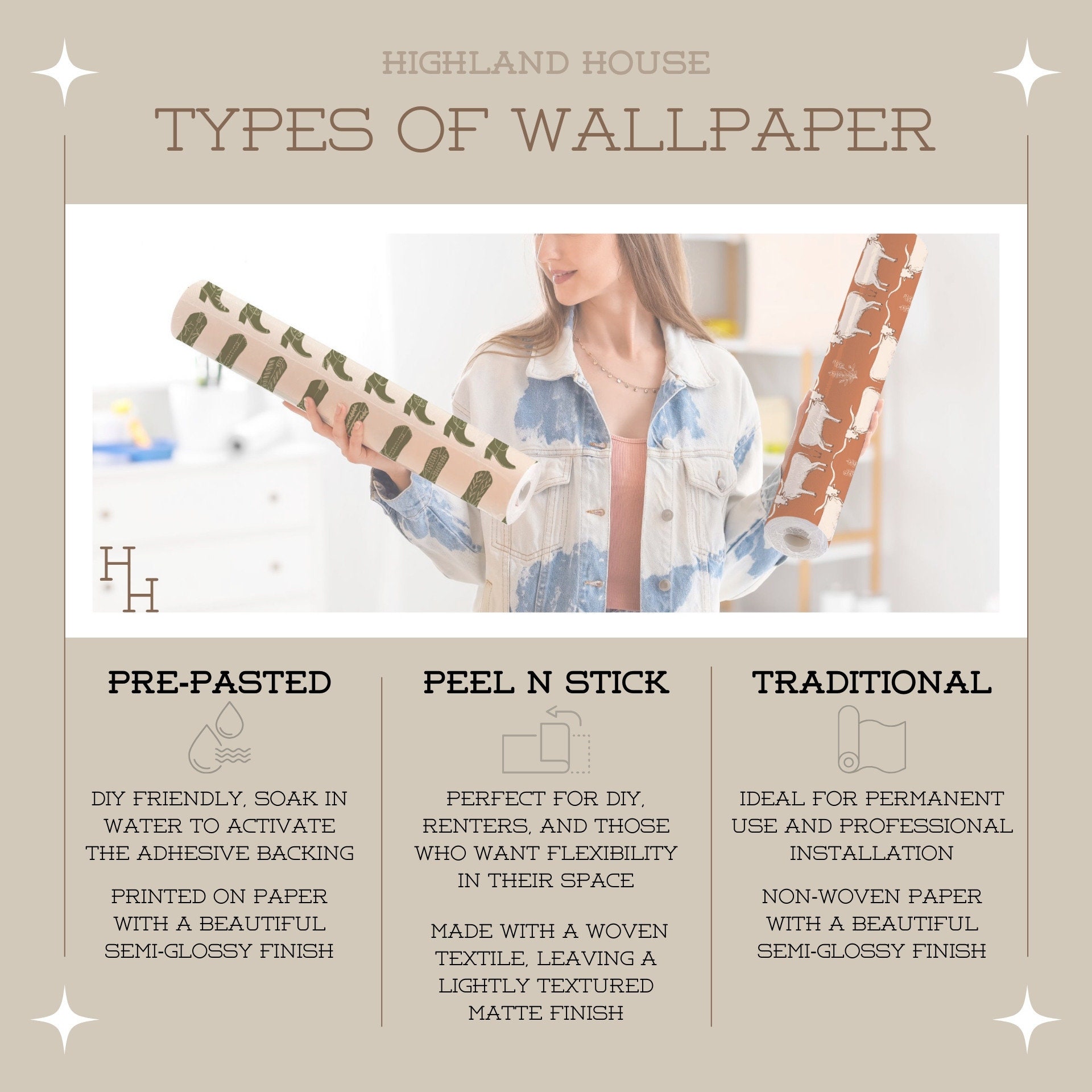 Cowgirl Boots Wallpaper: Brown Neutral Western Vintage Print | Western ...