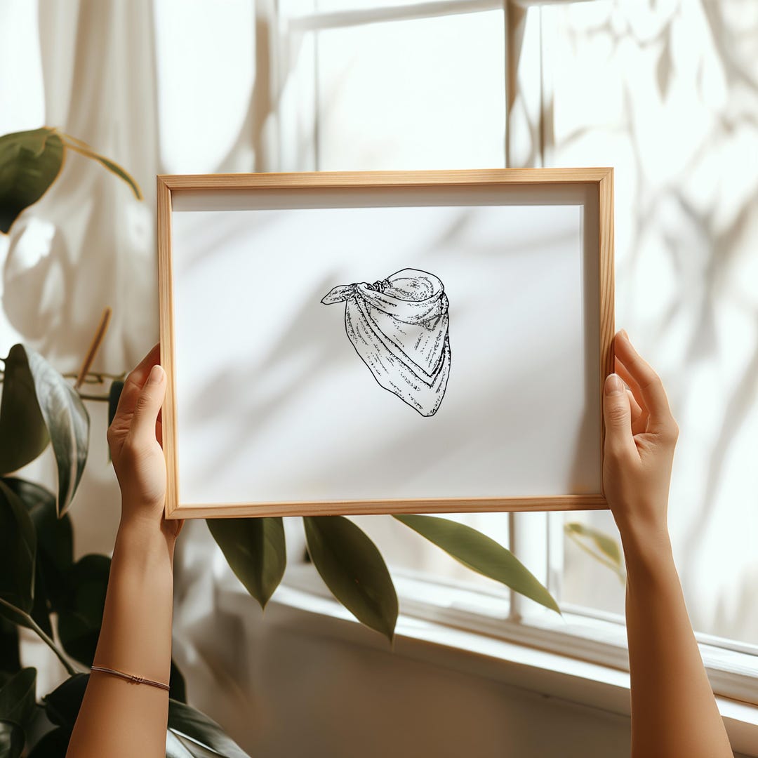 Art Print, Wild Rag Sketch, Poster for Unique Wall Decor Western Decor ...