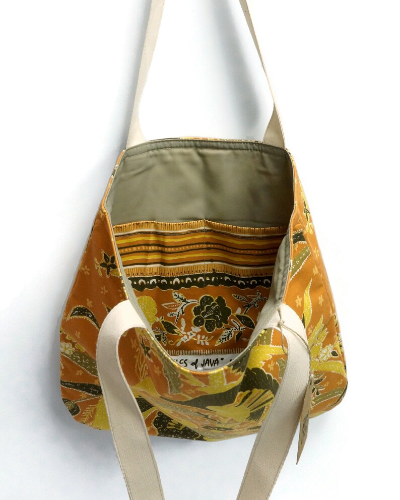 Ava 70s Vintage Fabric Tote Bag Casual Everyday Shopping - Etsy