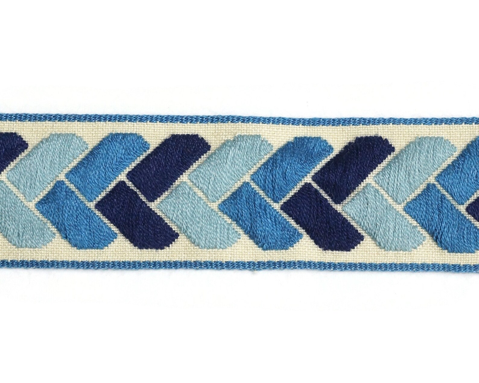 3m Blue Vintage Decor Trim Jacquard Trim Tape Border Trim - Etsy