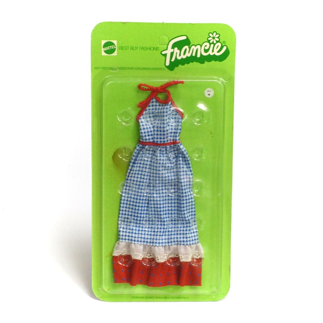 Vintage Francie Outfit 8644 Long Halter Dress 1973 | Mattel Best Buy ...