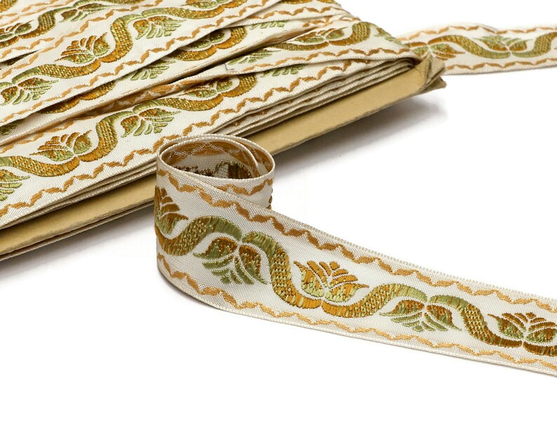 Vintage French Jacquard Trim Home Decor Ribbon 42mm 1 | Etsy