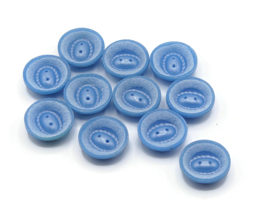 10 Light Blue Vintage Buttons 22 Mm - Etsy