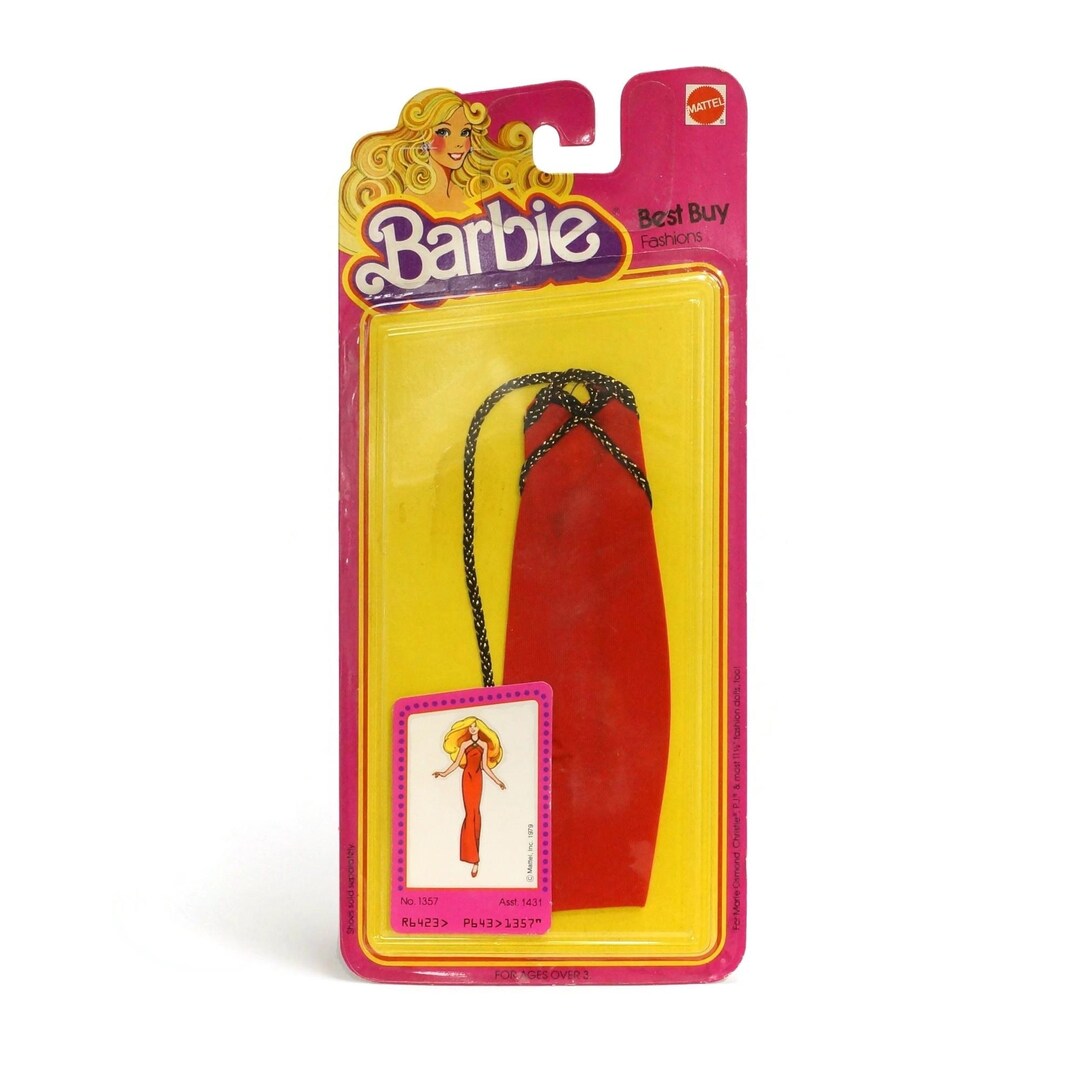 Barbie Vintage Best Buy Fashion 1357 Mattel 1979 Red Halter Dress NRFC ...