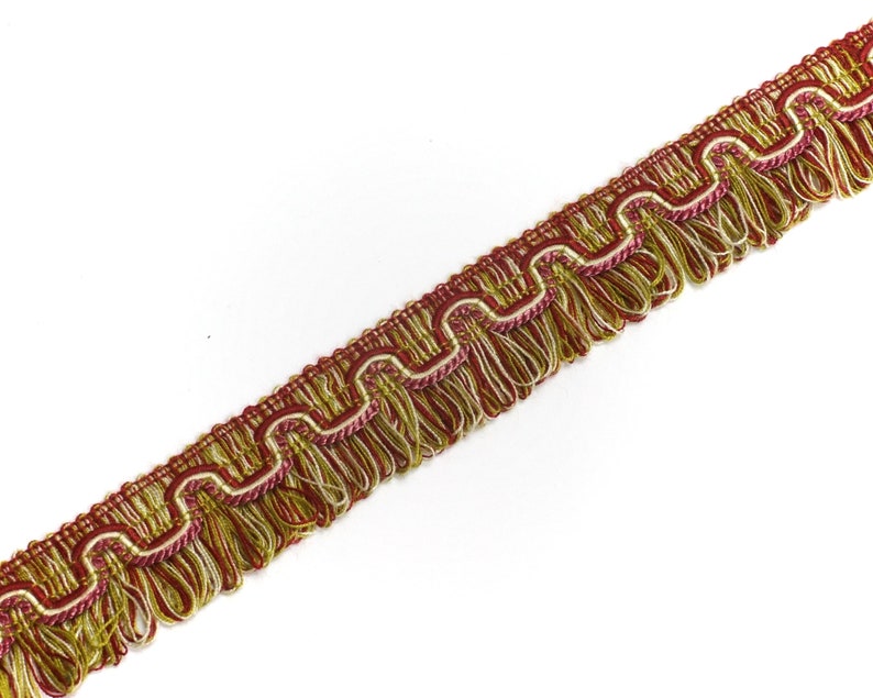 Vintage French Fringe Trim Red Pink Green Ecru 40mm New - Etsy