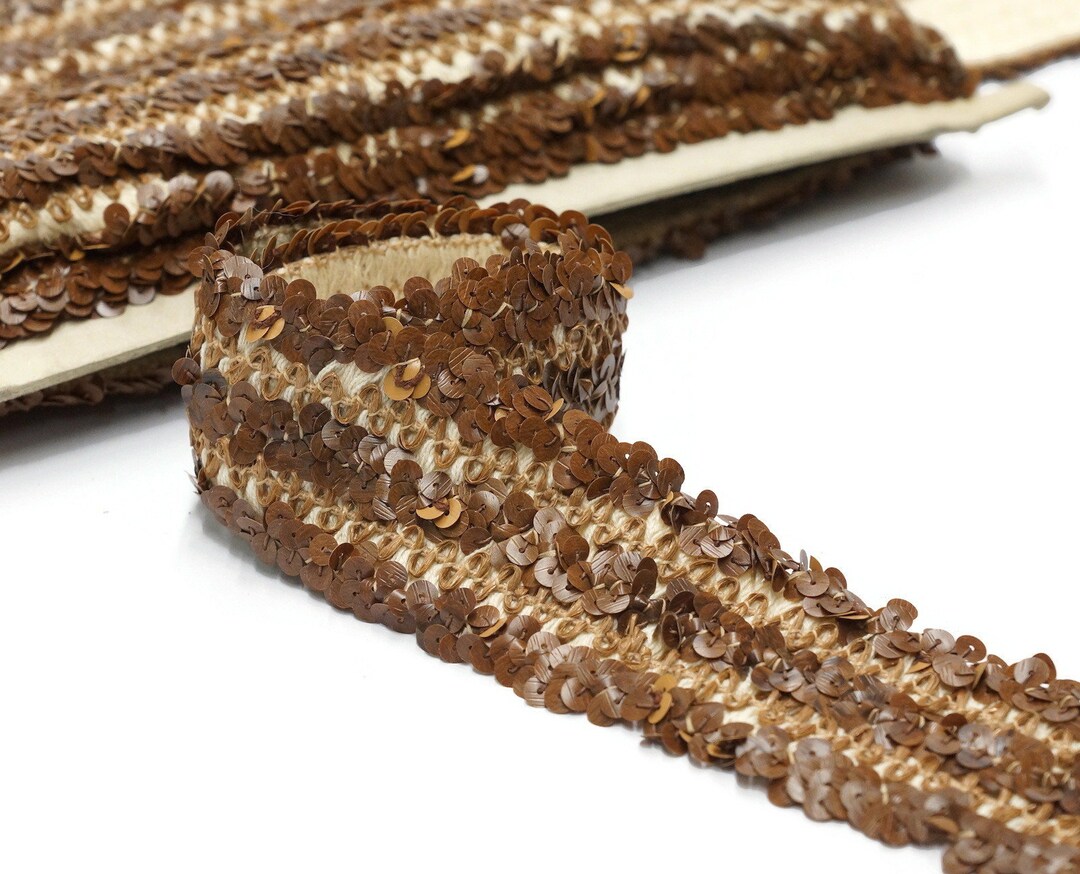 Vintage Sequin Elastic Trim: 5cm Wide, by the Meter - Etsy