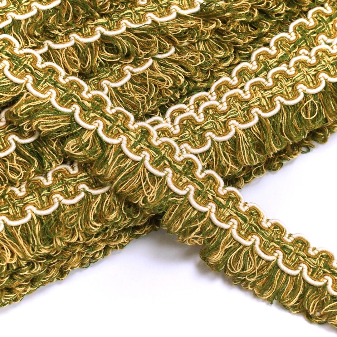 Vintage Green Loop Fringe Trim - Etsy