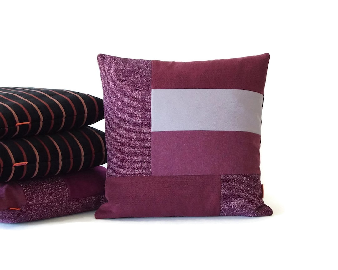 Geometric Cushion Cover - Color Block Pillow - Unique One of a Kind ...