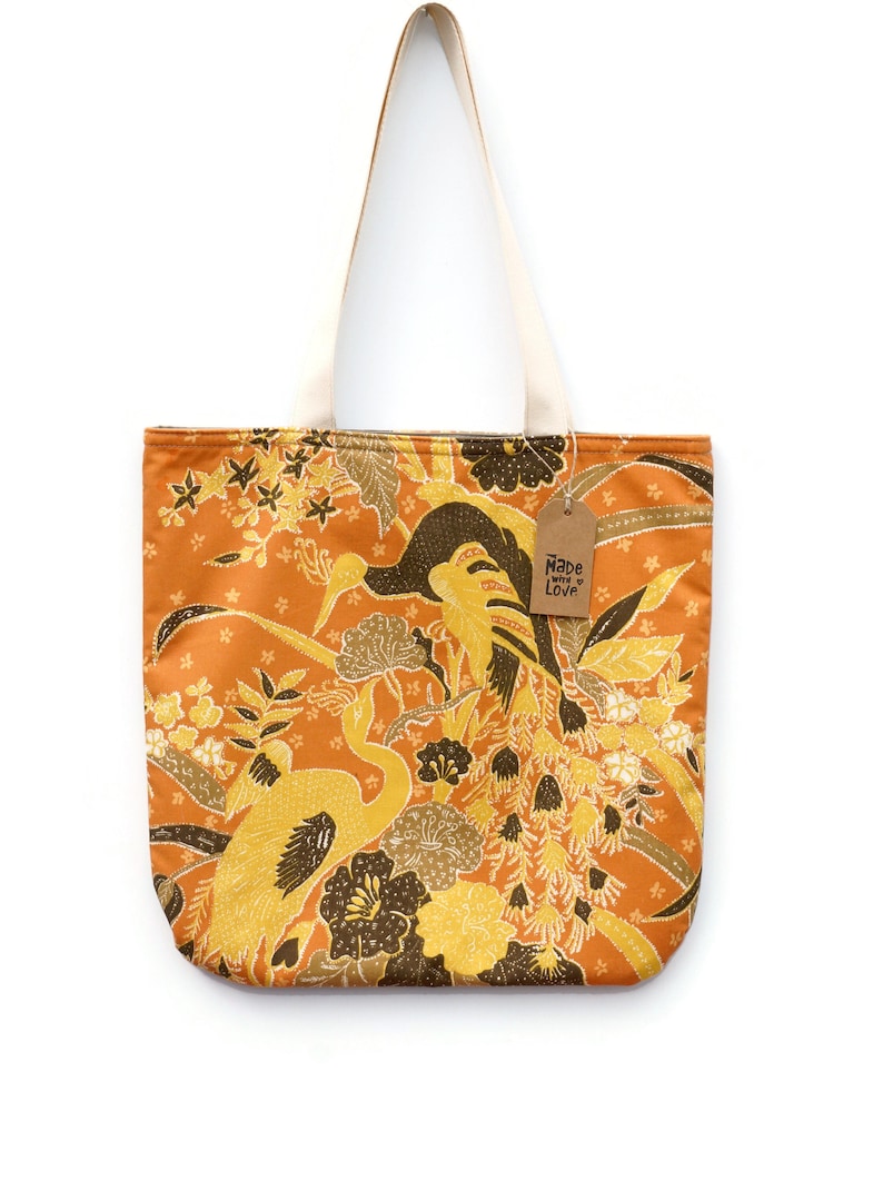 Ava 70s Vintage Fabric Tote Bag Casual Everyday Shopping - Etsy