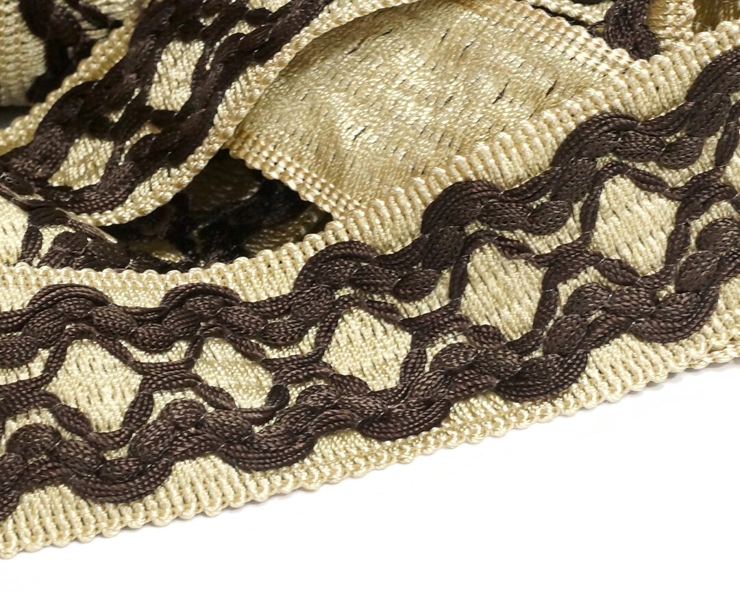 3m Vintage Trim in Dark Brown - French Passementerie Braid - Upholstery ...