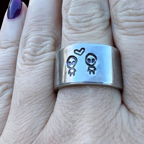 Sterling Silver Alien Ring - Etsy