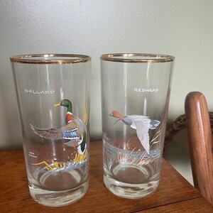 Set of Two Vintage Ned Smith Glasses - Etsy