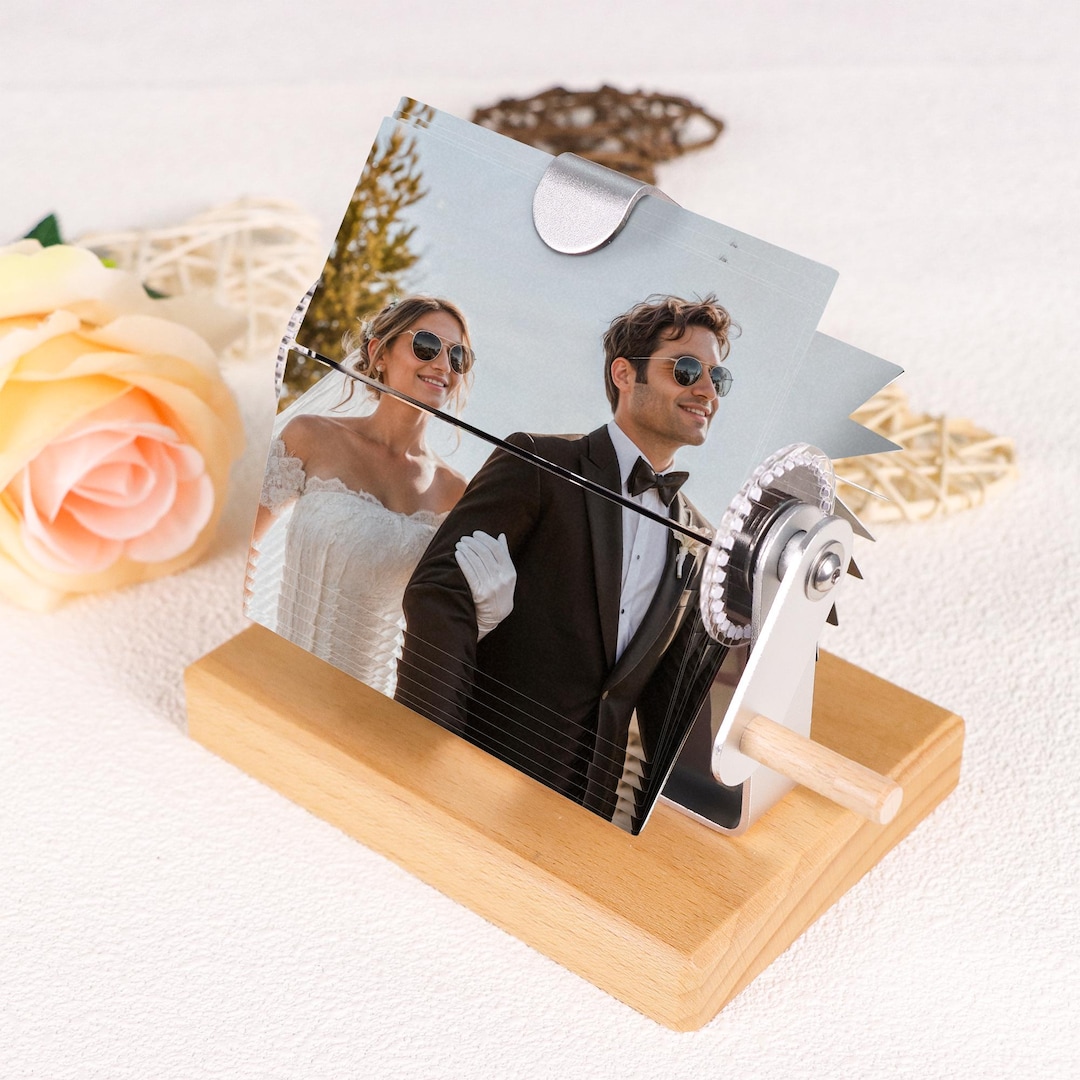 Personalized Flip Book Custom Photo Rotating Albums, Memory in Motion ...