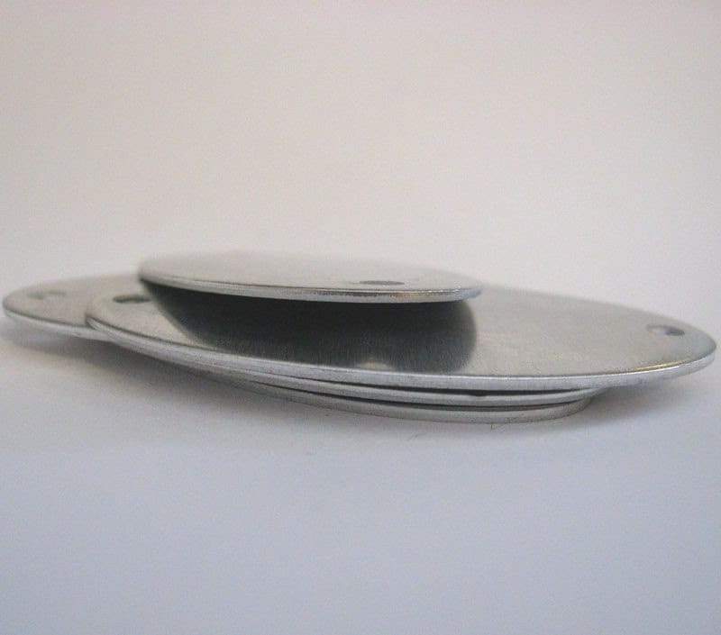 LARGE Oval aluminum blank tag 2 wide double hole | Etsy