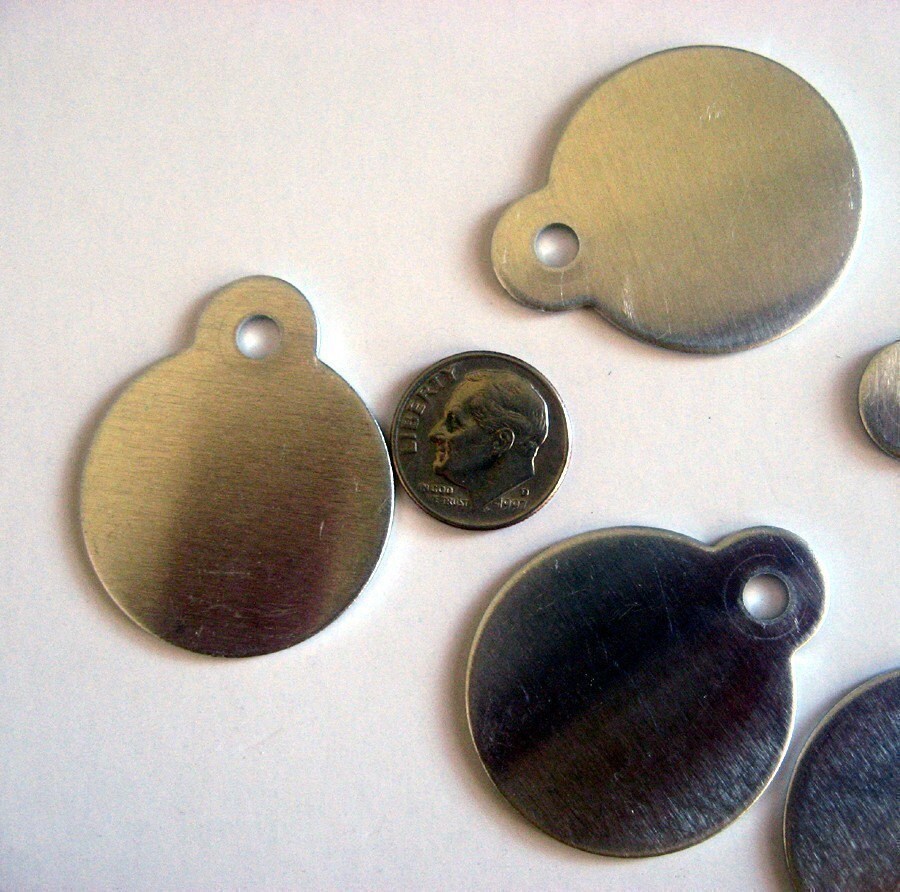Blank Aluminum Tags for Stamping...round With Ear... 1-1/4 - Etsy