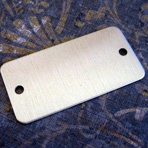 10 Aluminum Rectangle Stamping Blank Dog Tags Double Hole 1" X 2" - Etsy