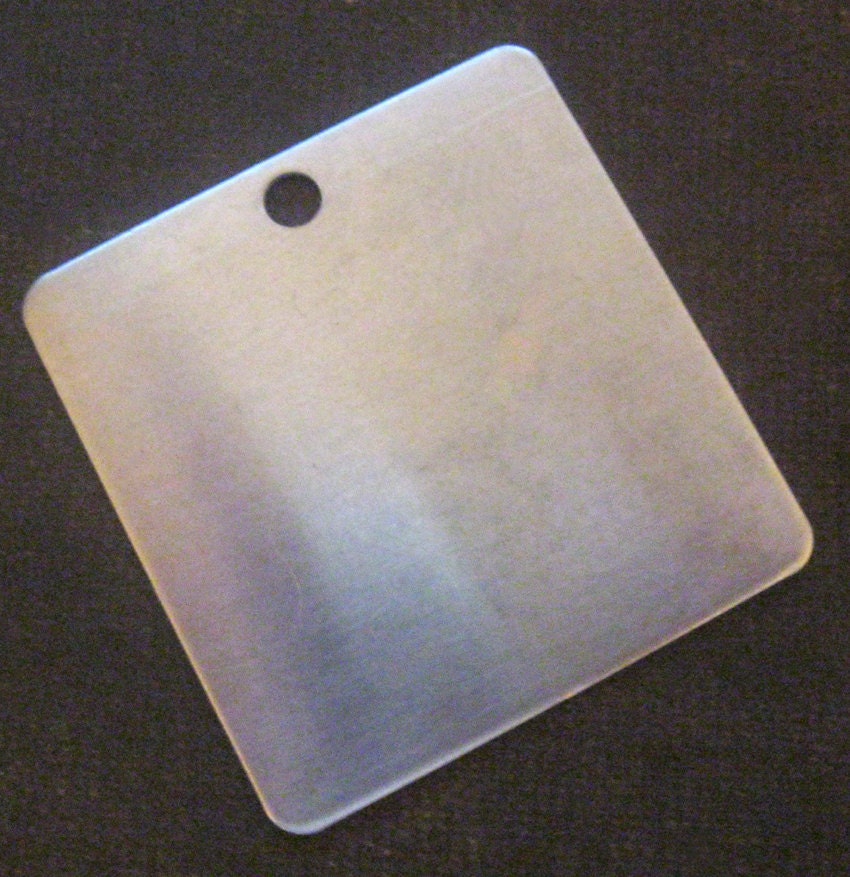 Qty10 EXTRA LARGE Square Aluminum Blank Tags 2 inch 18 | Etsy
